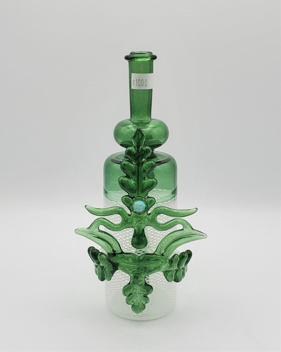 Cameron Reed glass 14mm Green Stardust Reticello – Goodiesheady